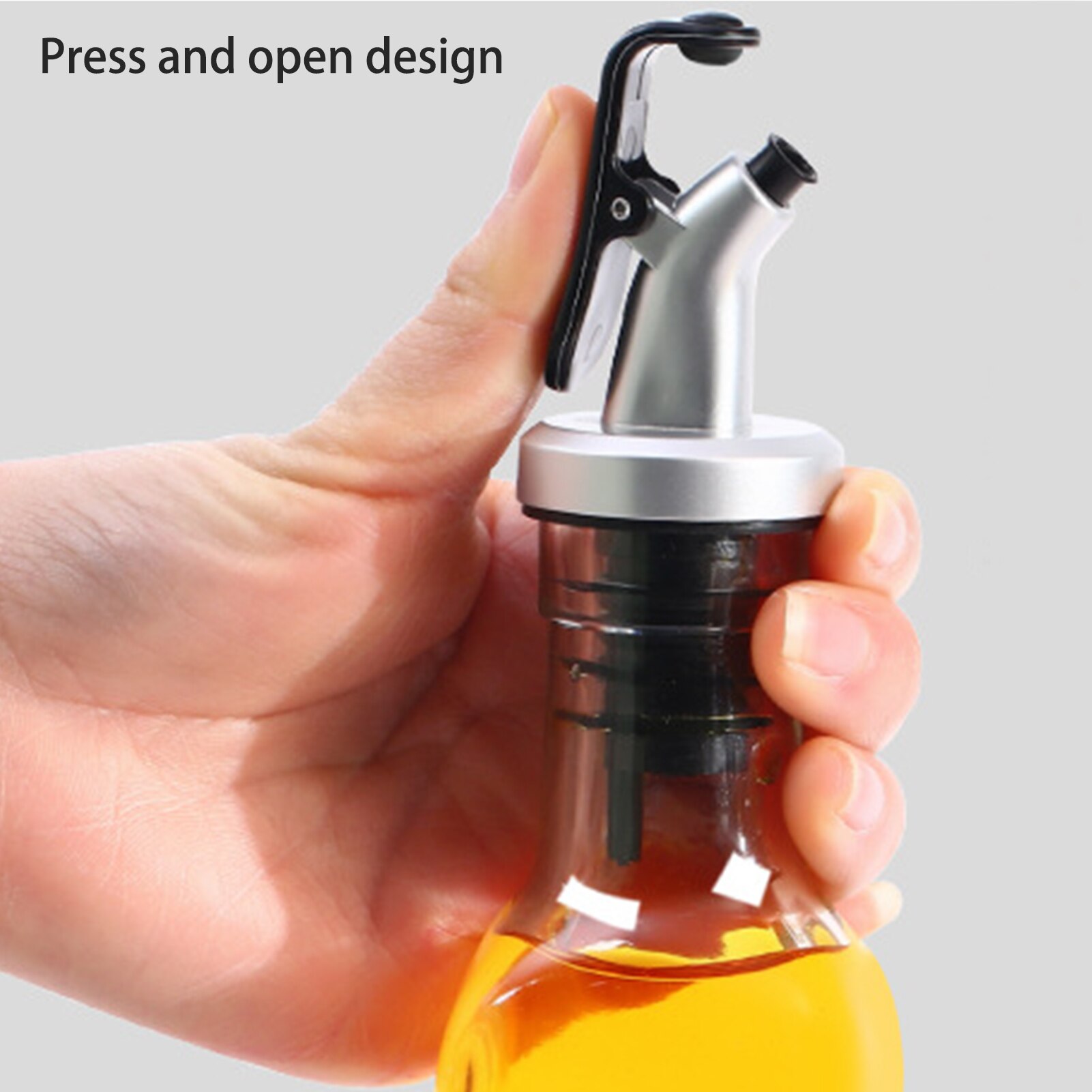 5Pcs Set Olie En Azijn Zout Peper Dispenser Set Me... – Vicedeal