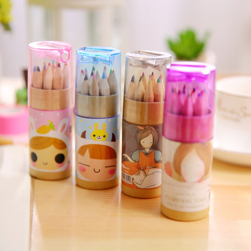 12Pcs/box mini crayons pencils stationery cute pen... – Grandado