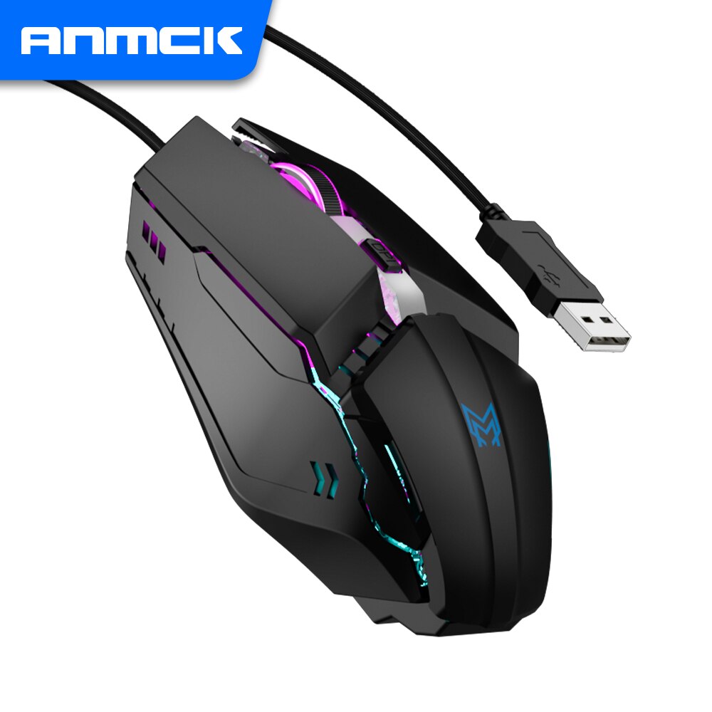 Anmck Ergonomic Wired Gaming Mouse 4 Buttons LED 1... – Vicedeal