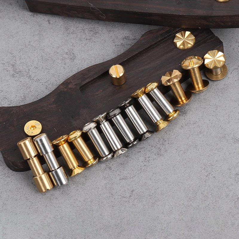 Knife Handle Bolt Screw Rivets Fastener Brass Stai... – Grandado