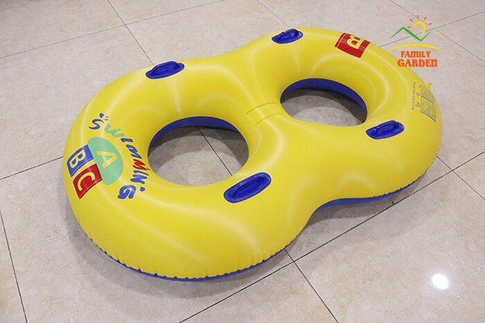 Inflatable Two People Lovers Couples Swimming Ring... – Grandado