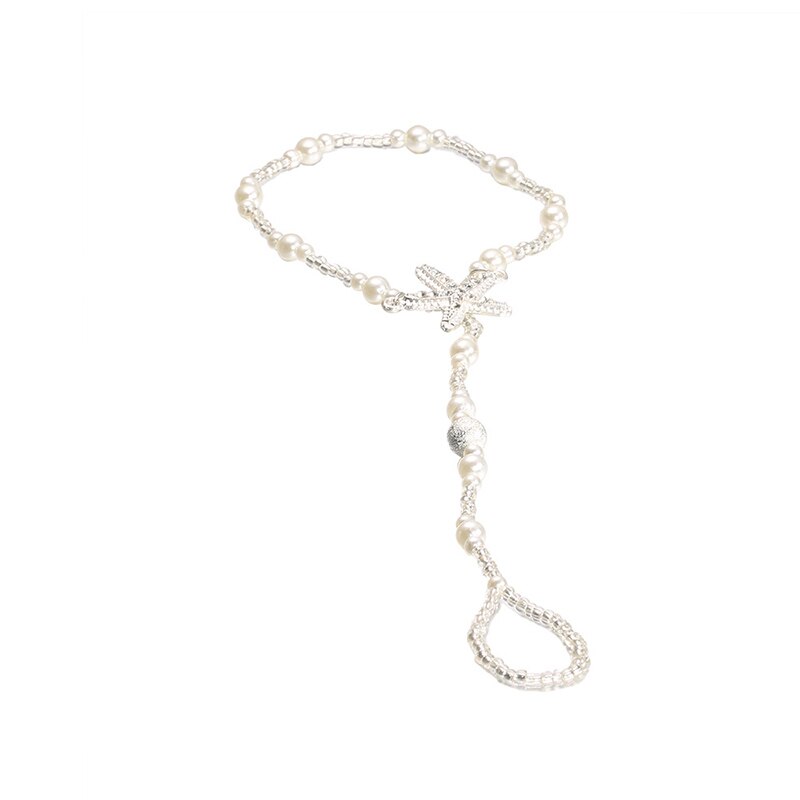 Imitation Pearl Barefoot Sandal Anklet Foot Chain ... – Grandado
