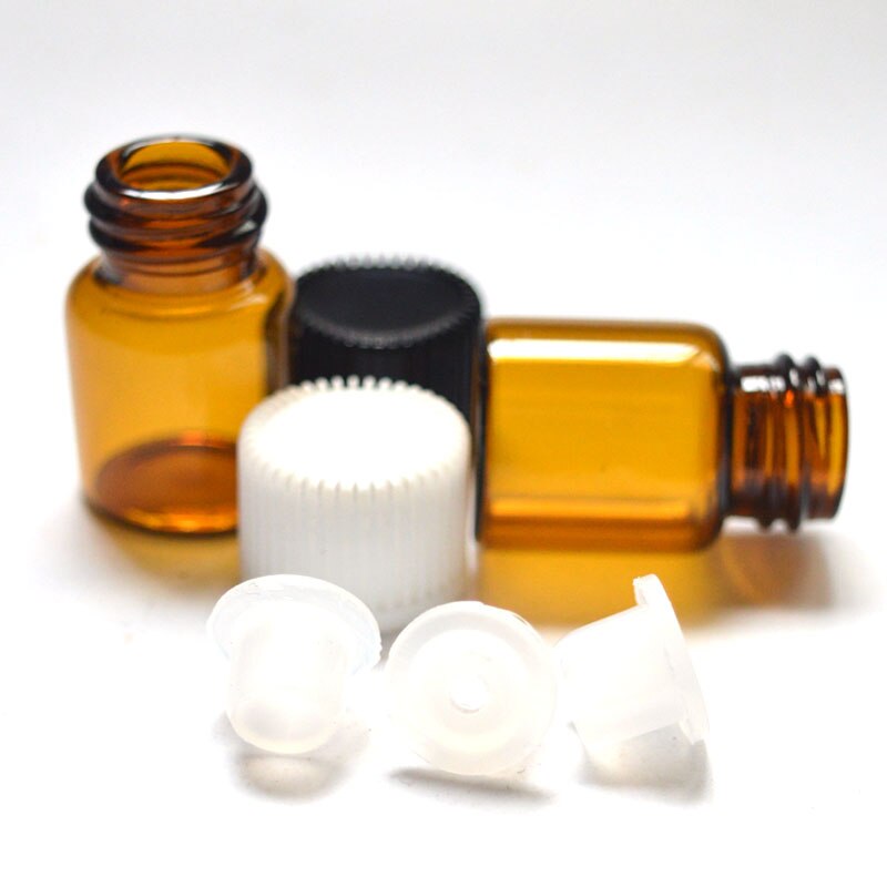 5pcs Small 2ml Amber Glass Vials with Orifice Redu... – Grandado