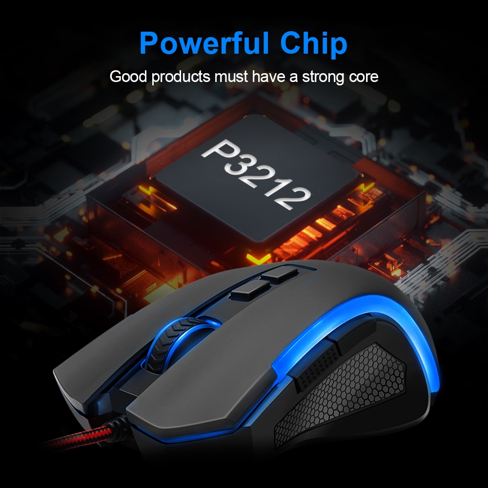 Ratón con cable USB 7200DPI 6 botones 7 ratones de... – Grandado