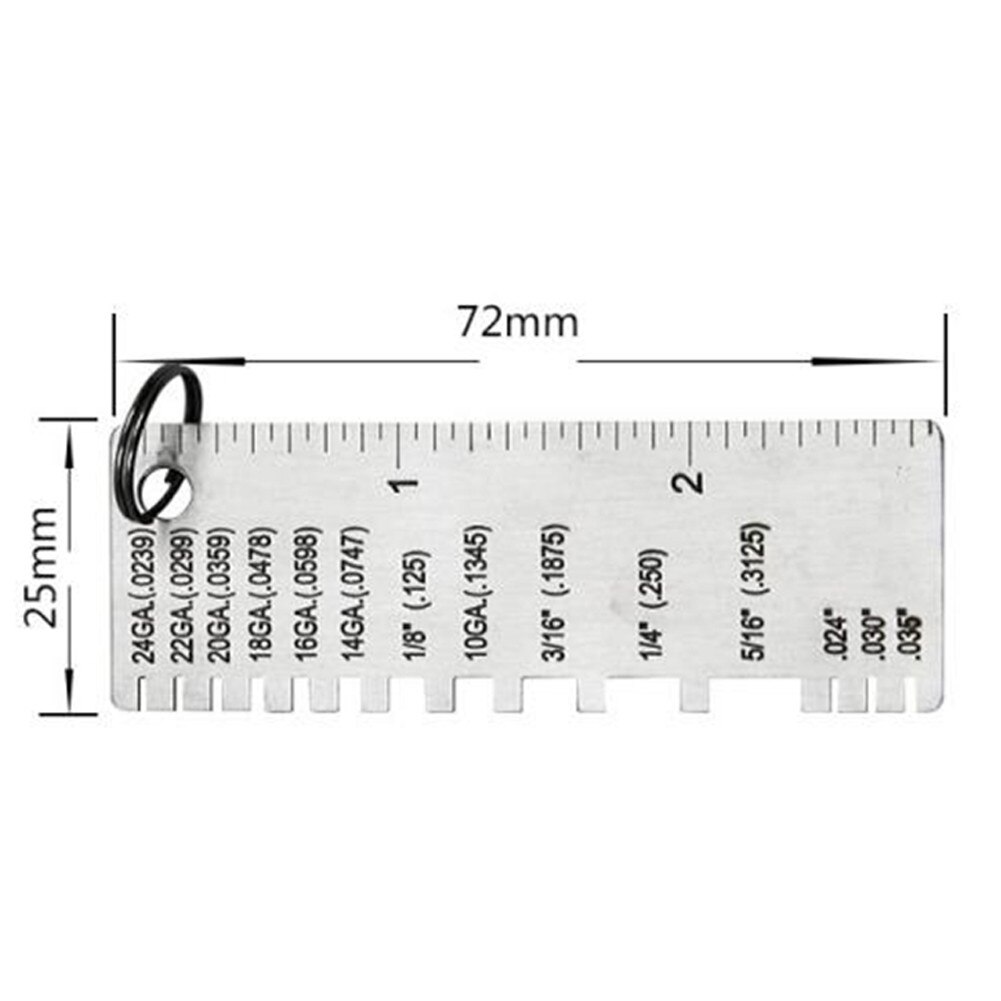 1/2Pcs Stainless Steel Metal Weld Thickness Gauge ... – Grandado