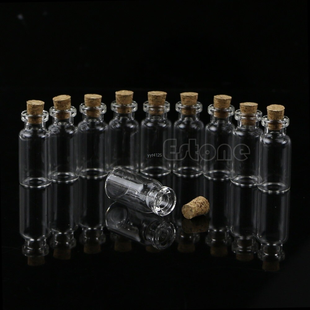 Botella de cristal transparente con tapón de corch... – Grandado