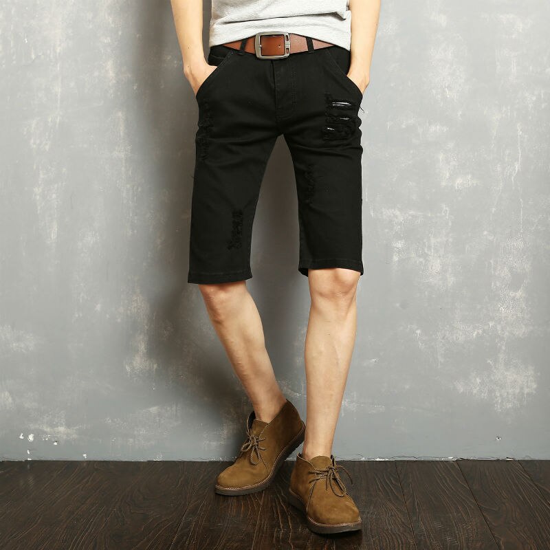 summer ripped shorts men plus size denim men's cot... – Vicedeal