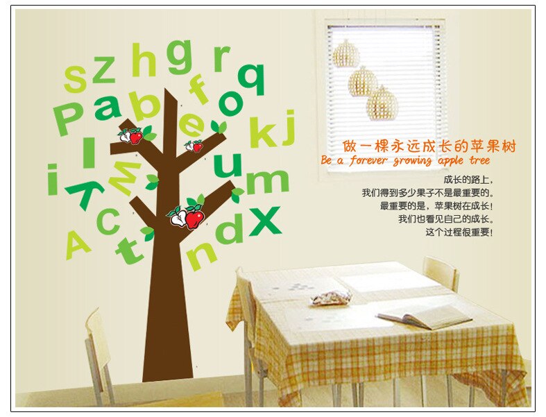 Huge Alphabet ABC Tree Wall Stickers Art Decal Edu... – Vicedeal