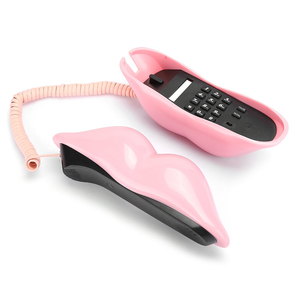 European Style Home Telephone Fashionable Pink Lip... – Grandado