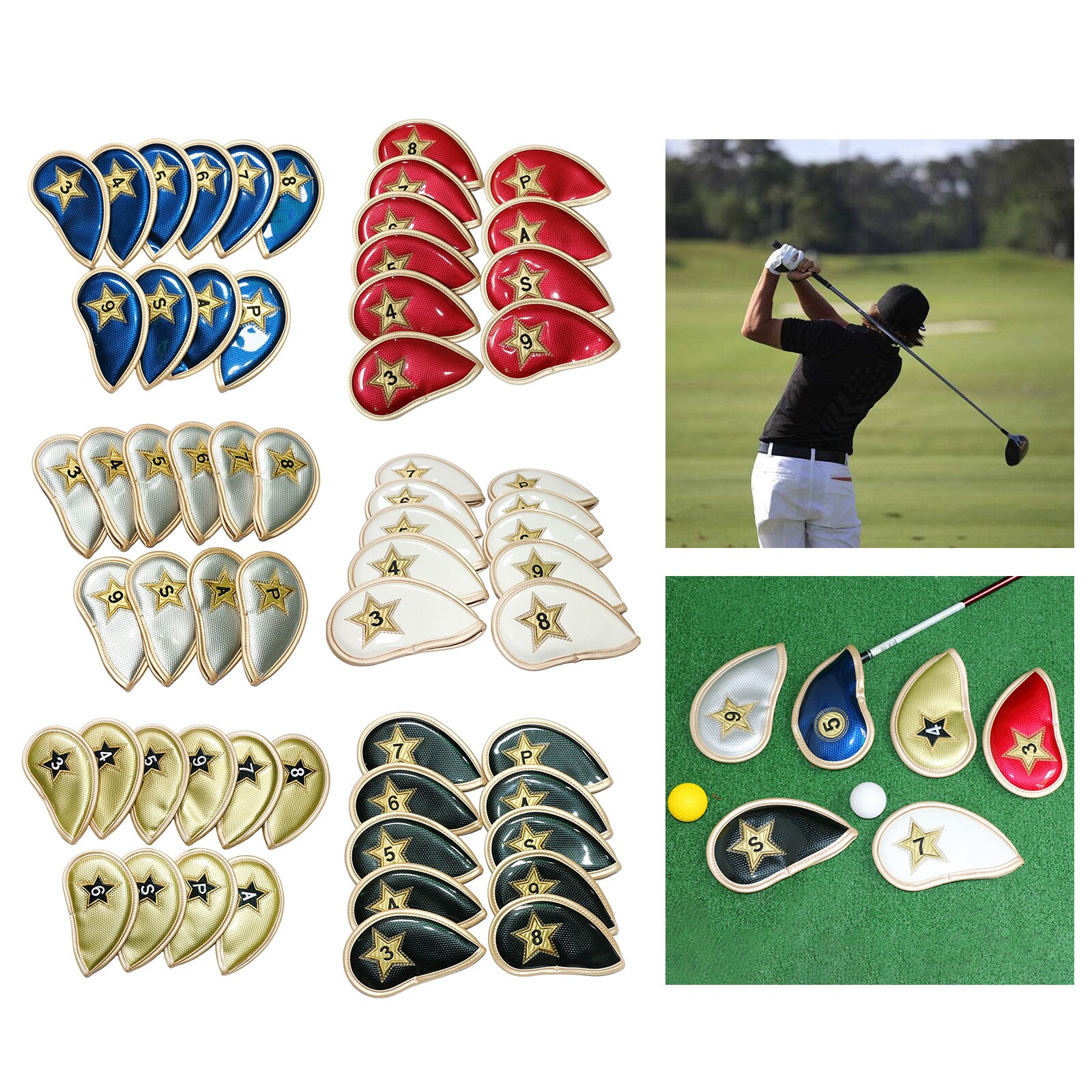 10pcs Golf Club Iron Head Cover Protection Headcov... – Vicedeal