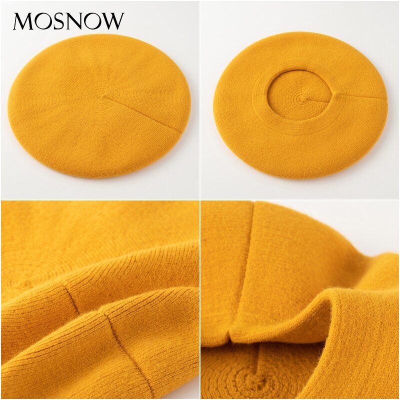 Sombrero boina de suave de mujer gorro boina lana ... – Grandado