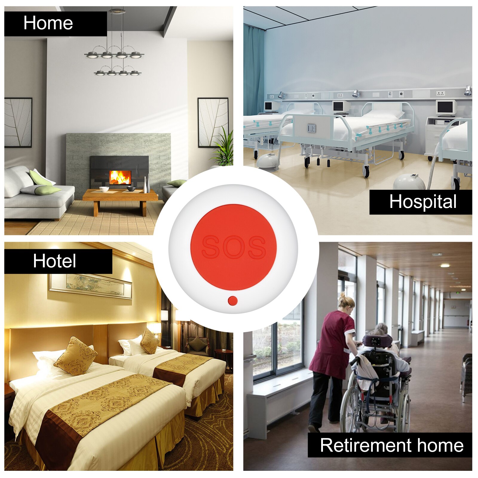 eWeLink Wireless Remote Call Button SOS/Emergency ... – Grandado