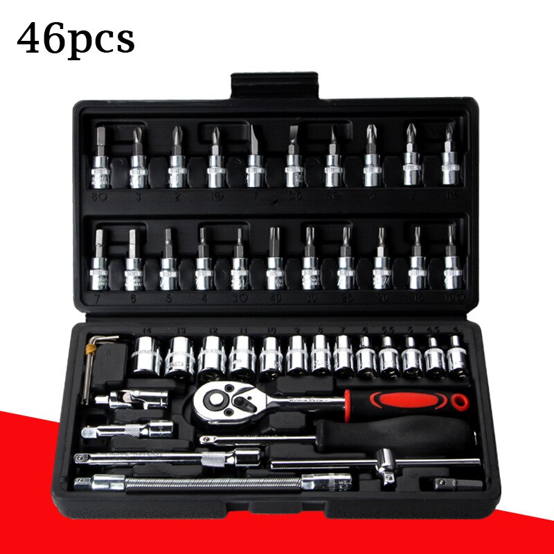 46 In 1 Wrench Batch Head Hand Tool Set Ratchet Ca... – Grandado