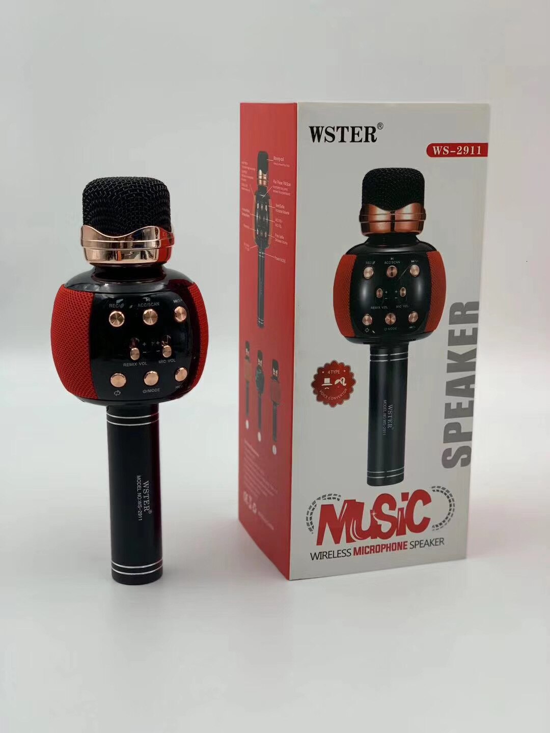 Ws2911 trådlösa karaoke mikrofon högtalare kondens... – Grandado