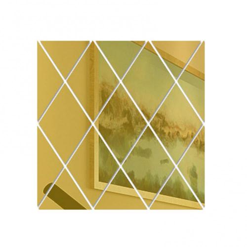 Rhombus Mirror Wall Sticker DIY Background Splicin... – Grandado