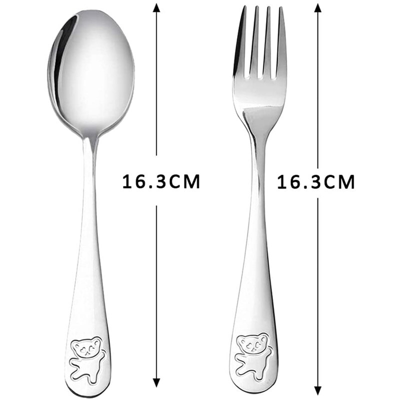 Kids Silverware Stainless Steel Children's Saf... – Grandado
