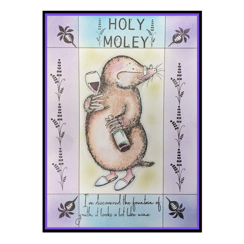 6x8 inch Holy Moley Clear Stamp Animals Sentiments... – Grandado