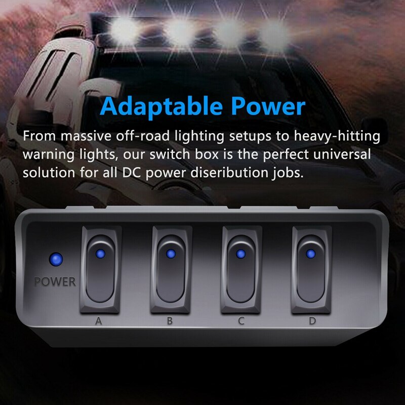 12-24V Switch Box Rocker Emergency Strobe Light fo... – Grandado