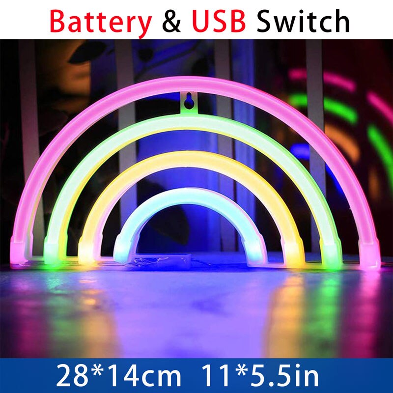 Big Size Led Neon Night Teken Regenboog Neon Light... – Vicedeal