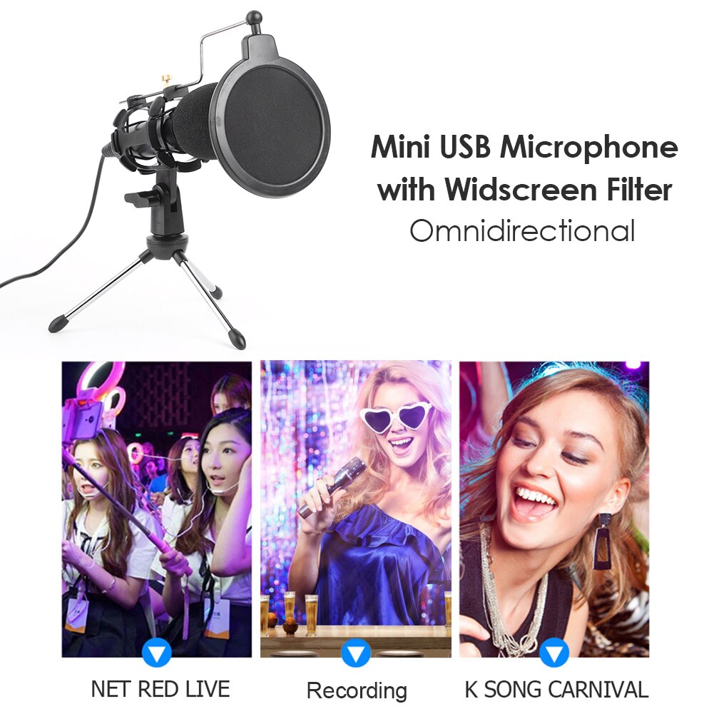 USB Gaming Recording Microphone Mic Condenser Reco... – Grandado