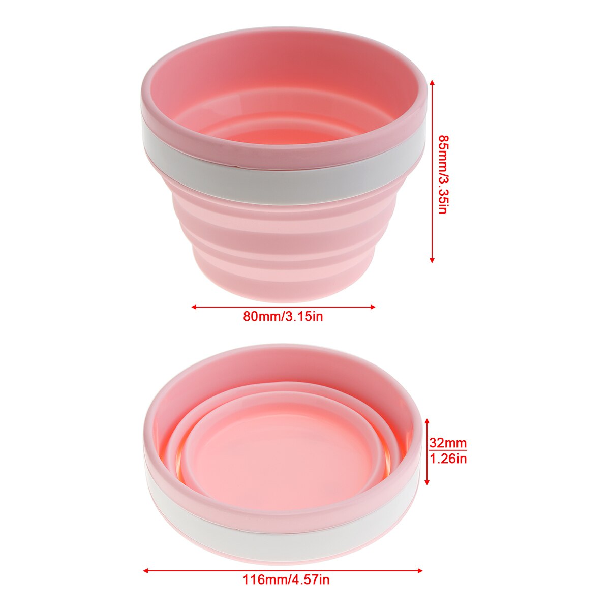 550ML 2 Colors Portable Circular Silicone Scalable... – Grandado