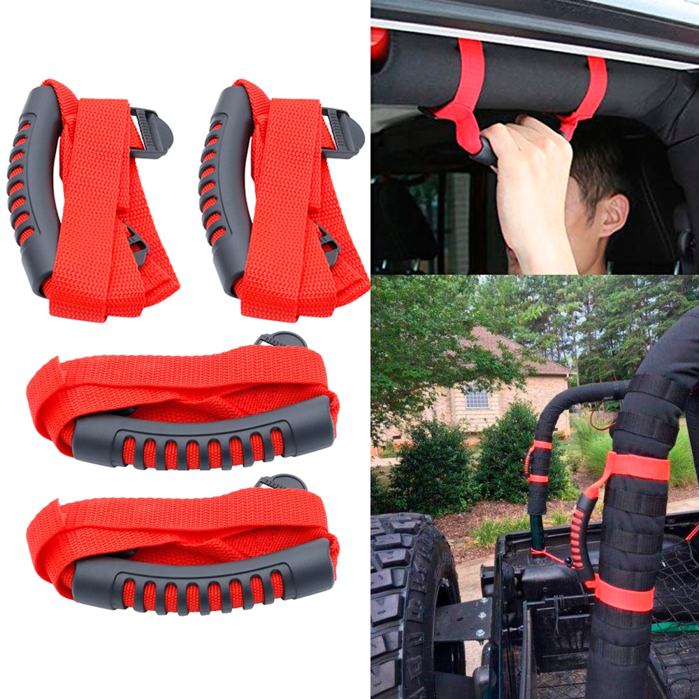 2/4 Doors Roll Bar Grab Handles for Jeep Wrangler ... – Vicedeal