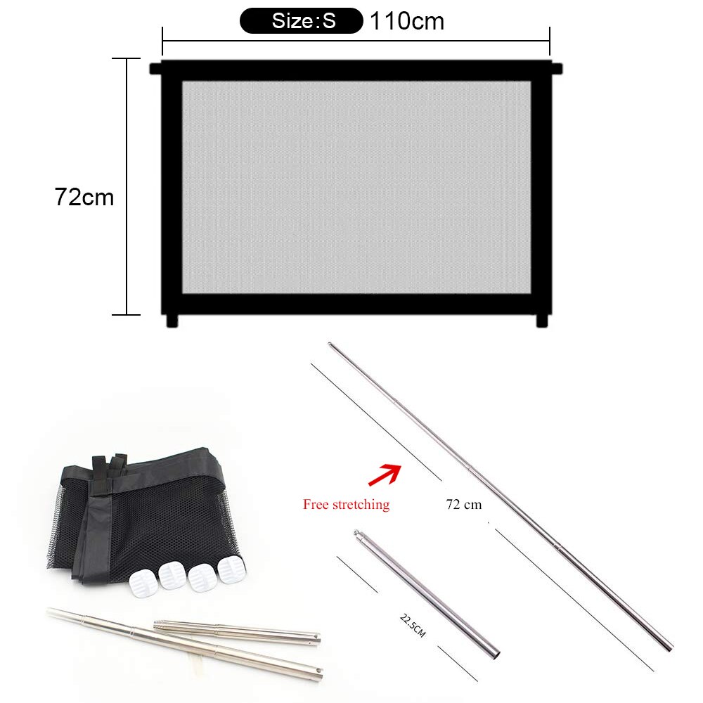 Folding Pets Dog Cats Gate Mesh Fence Net Guard In... – Vicedeal