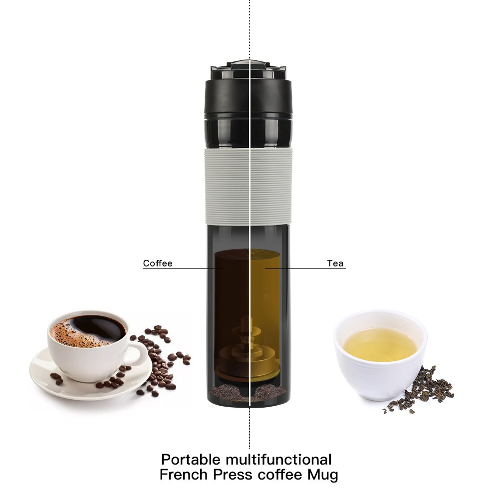 350ML Portable French Pressed Coffee Bottle Coffee... – Grandado