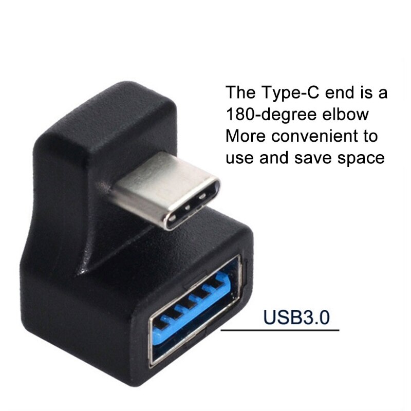USB C Adapter 180 Degree Elbow Type C OTG Converte... – Grandado