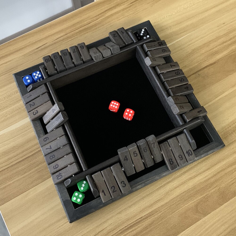 Four-Sided Digital Flop Games Wooden Board Game Fu... – Grandado