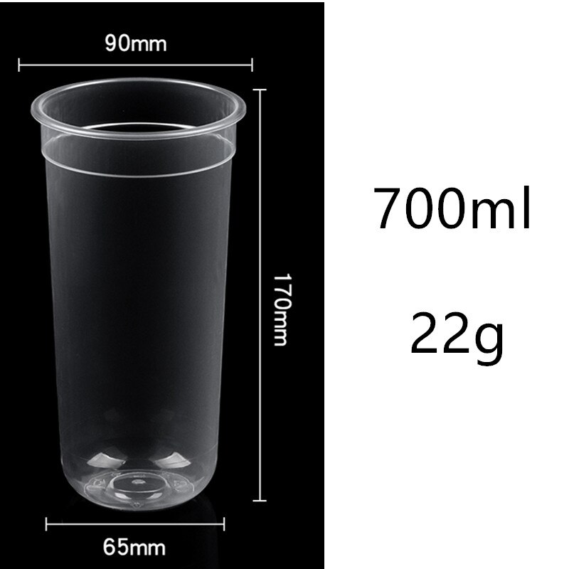 50pcs thick transparent plastic cups 500ml 700ml d... – Vicedeal