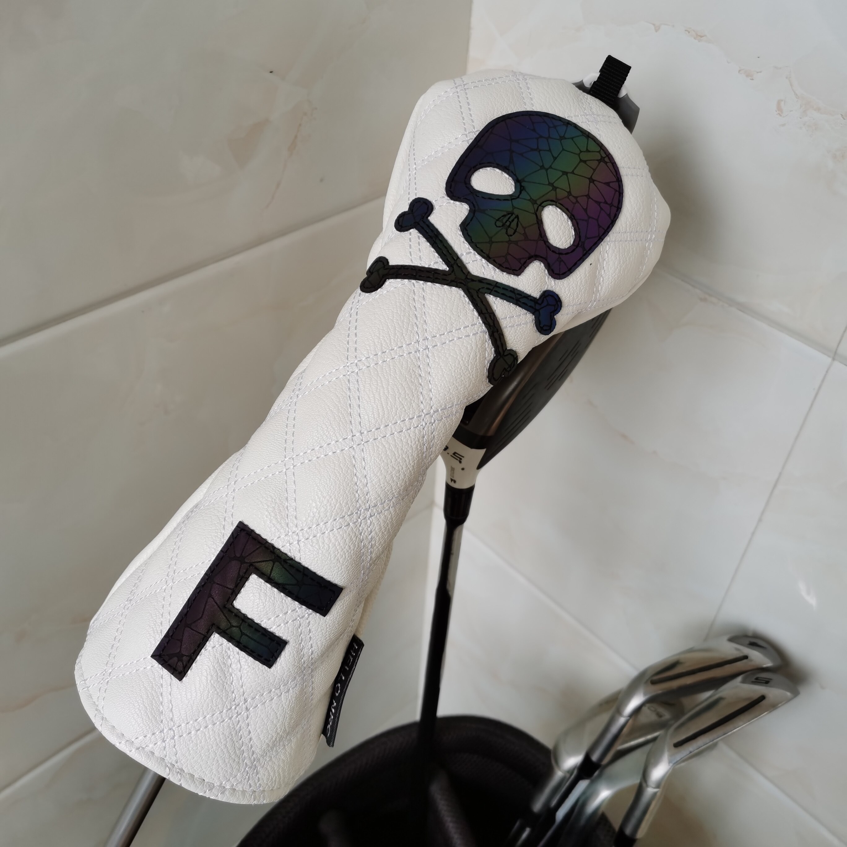 PU Leather Golf Wood Headcovers SKULL For Driver F... – Grandado