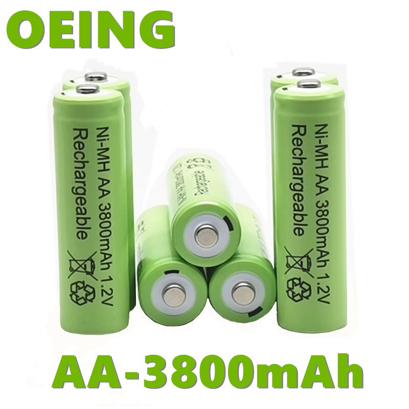 rechargeable battery AA 3800 1.2 V Ni MH 3800 MAH ... – Grandado
