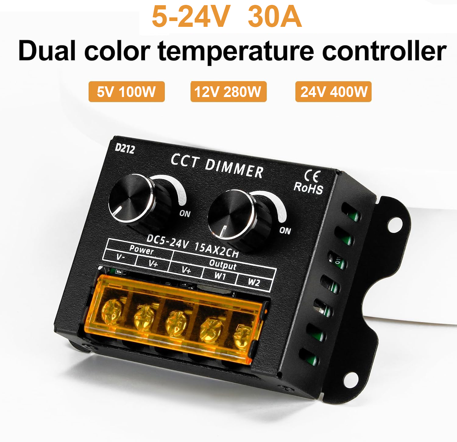 DC5V-24V 30A PWM LED Dual Color Temperature Dimmer... – Grandado