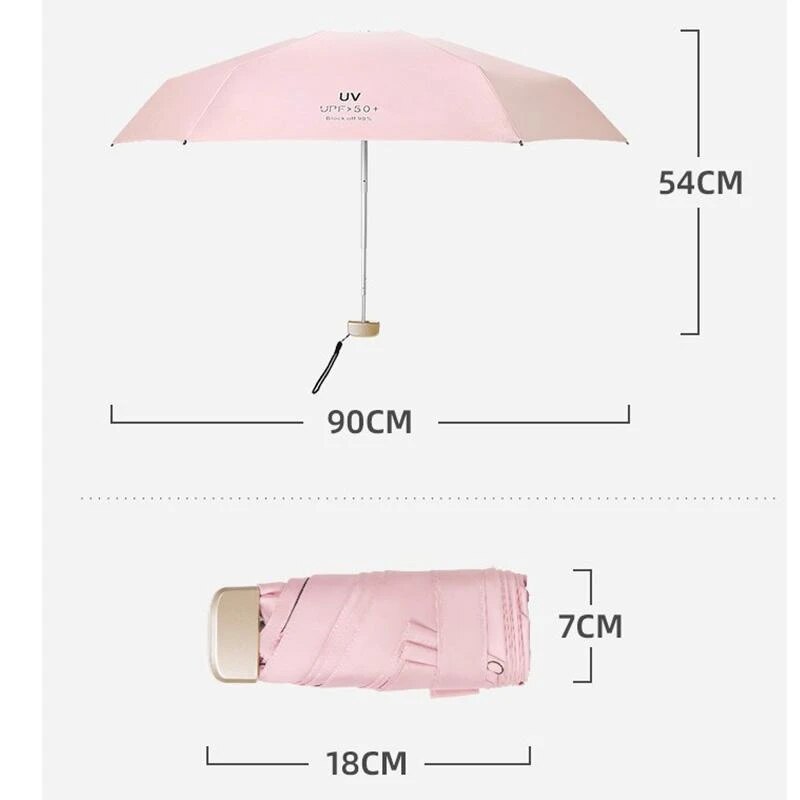 Parasol Zeer Kleine Mini Paraplu Vinyl Paraplu Poc... – Grandado