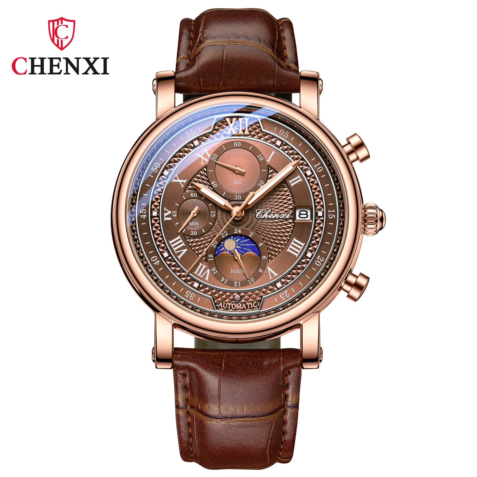 CHENXI 976 Herenhorloge Lederen chronograaf Datum ... – Grandado