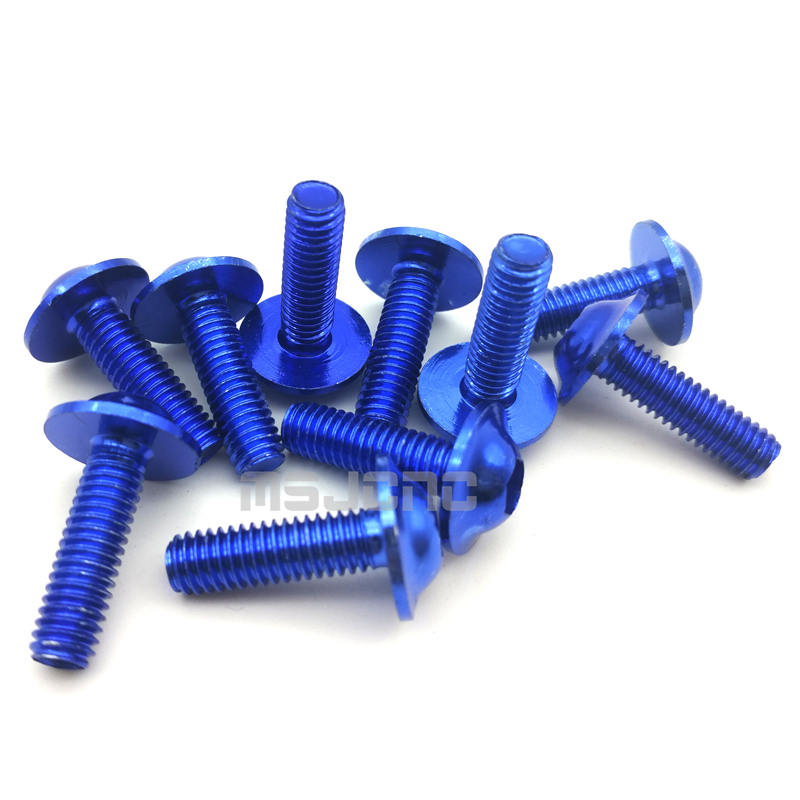 10pcs Motorcycle Bolts Screw M6 x 20mm Aluminum ad... – Grandado