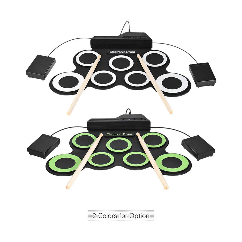 Portable Electronic Drum Digital USB 7 Pads Roll u... – Vicedeal