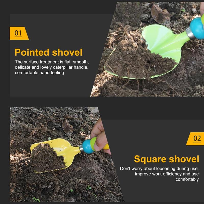 3Pcs Kids Candy Color Garden Tools Mini Metal Trow... – Grandado