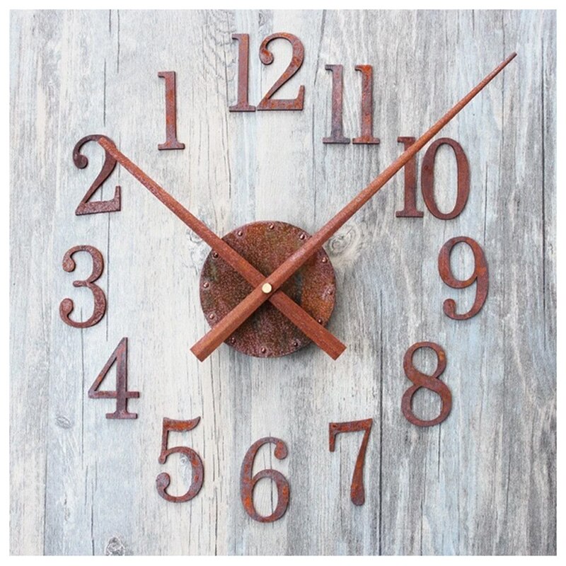 Retro DIY digital decorative wall clock wall stick... – Grandado