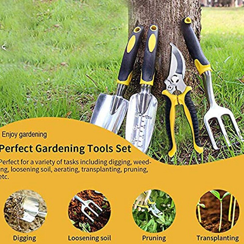 5 Piece Garden Tools Set Including Transplanting S... – Vicedeal