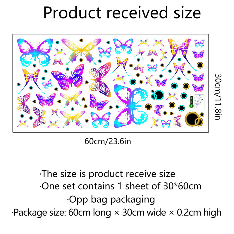 Colorful Butterfly Wall Sticker Rainbow Butterflie... – Grandado