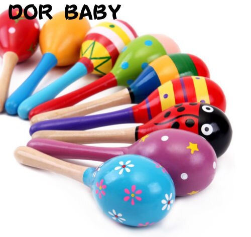 1Pc Kleurrijke Houten Maracas Baby Kind Muziekinst... – Grandado