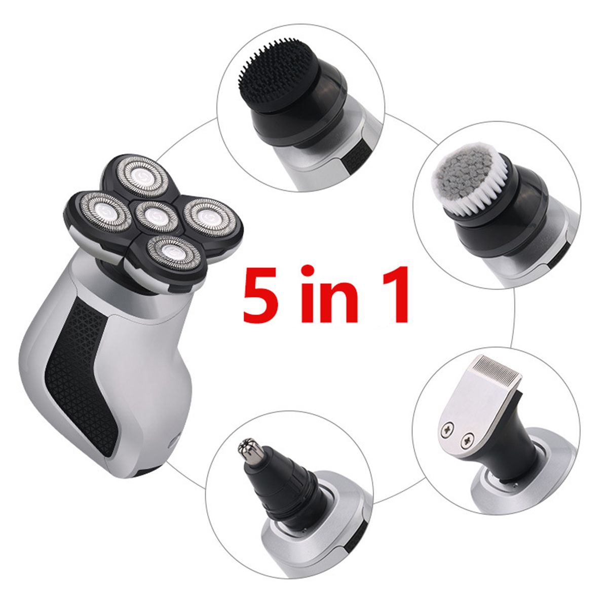 5 heads Electric Shaver Men Head Polish Hair Trimm... – Grandado