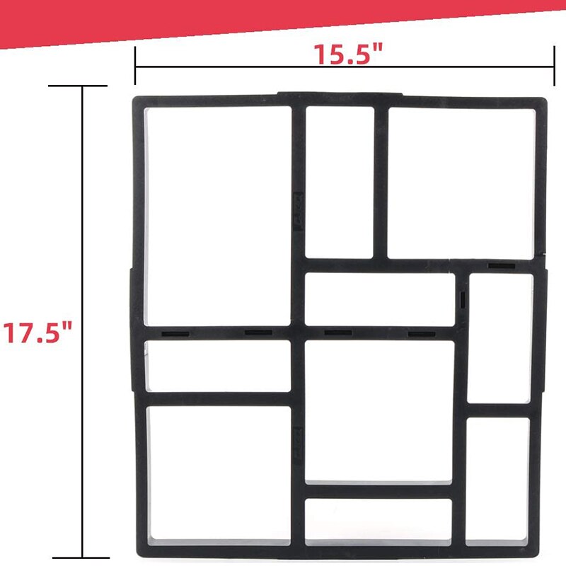 17.5X15.5X1.5Inch 2Pack Concrete Molds Reusable Wa... – Grandado