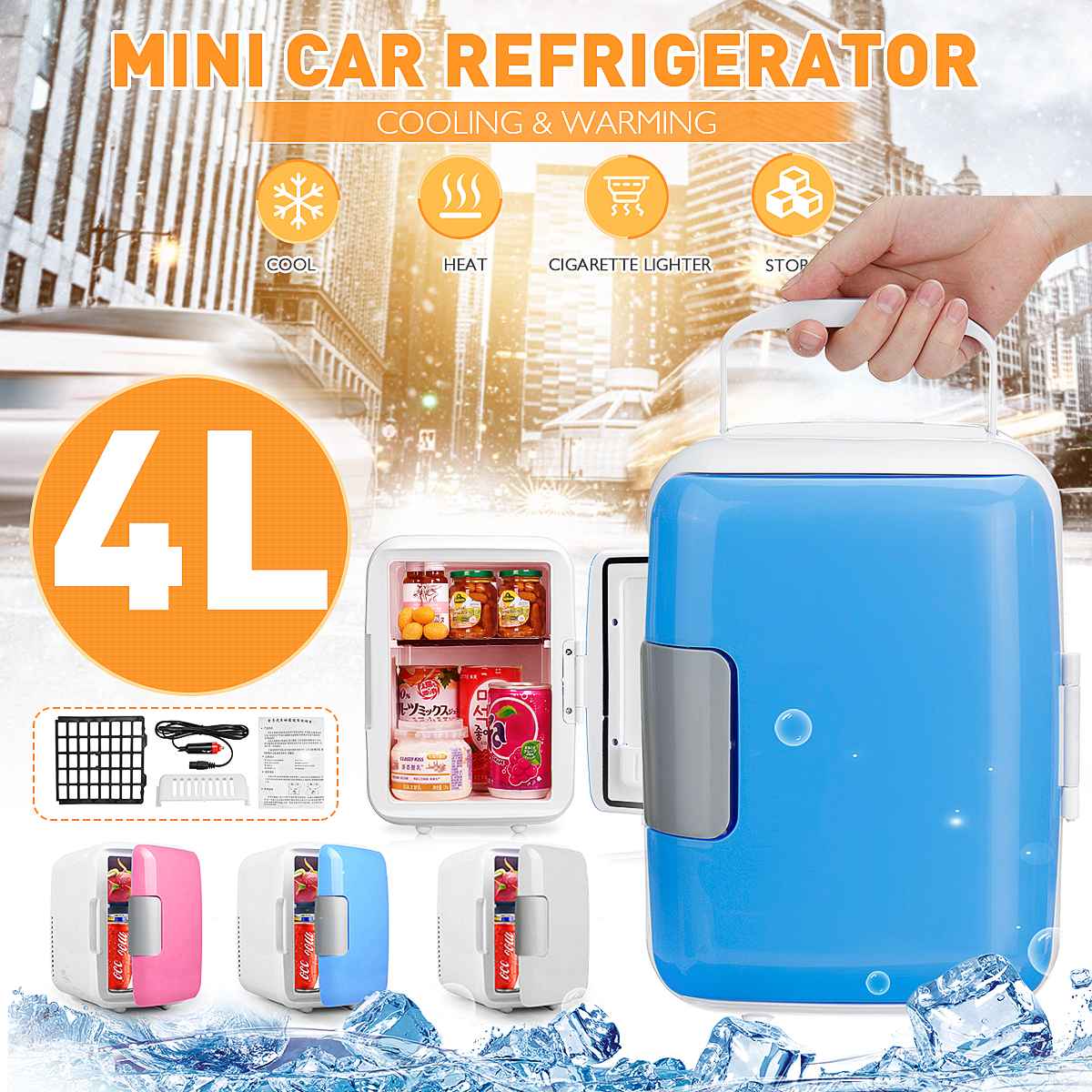 2 in 1 4L Portable Mini Car Refrigerators Dual-Use... – Grandado