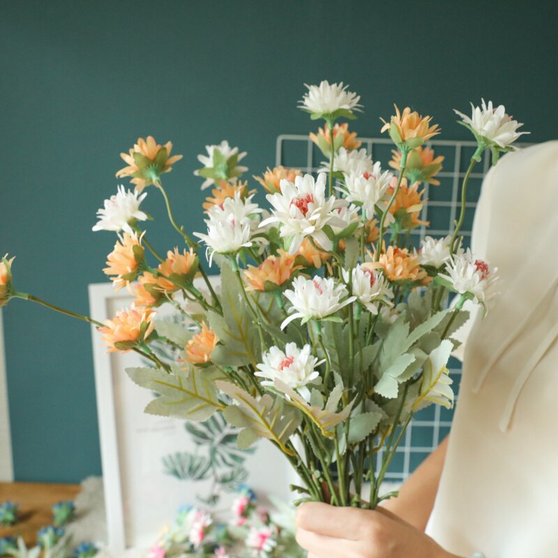 Kleine Chrysant Kunstbloemen Planten Kerst Acacia ... – Vicedeal