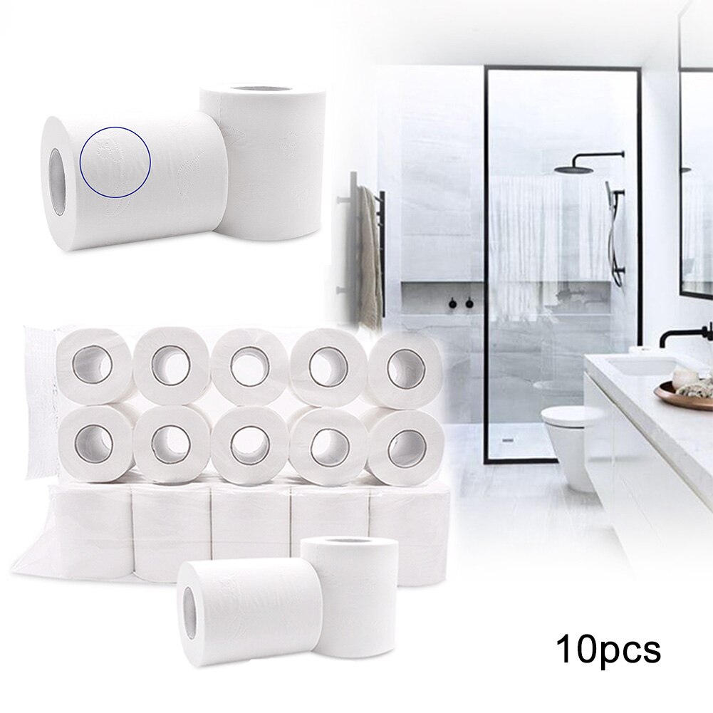 10 Rolls Wit Toiletpapier Hollow Vervanging Roll P... – Vicedeal