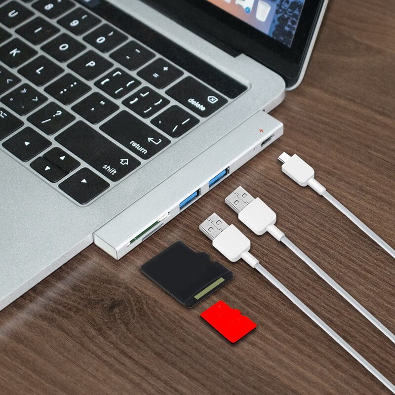 USB Type C Hub Adapter 5 in 1 Dual USB Type C Dock... – Grandado