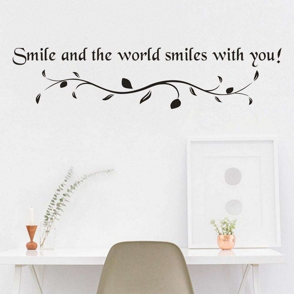 Inspirational Quotes Muurstickers Glimlach En De W... – Vicedeal
